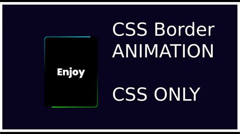 Awesome Css Border Animation Css Only Youtube