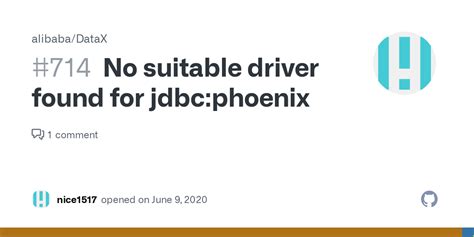 No Suitable Driver Found For Jdbcphoenix · Issue 714 · Alibabadatax