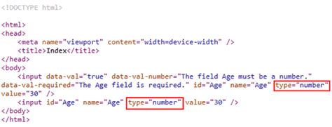 Htmltextbox And Htmltextboxfor Set Typenumber In Aspnet Mvc