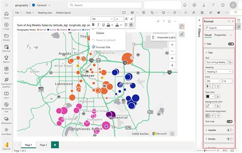 Interaction Contextuelle Sur Lobjet Avec Des Visuels Azure Maps Power BI Azure Maps