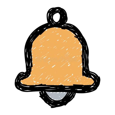 Notification Bell Icon User Interface Concept Notification Bell Doodle Hand Drawn Icon Stock