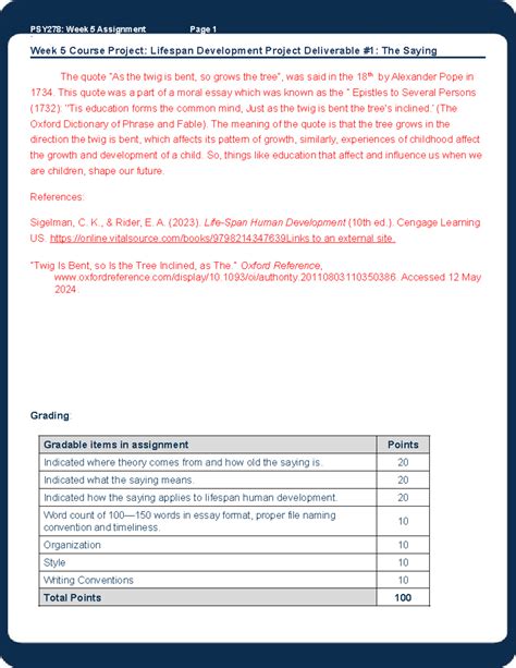 psychology week 5 assignment psy278 week 5 assignment page 1 ` week 5 course project