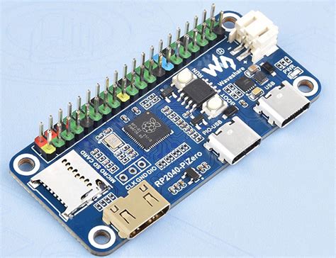 Выпущен 10 долларовый компьютер Waveshare Rp2040 Pizero на чипе Raspberry Pi Rp2040