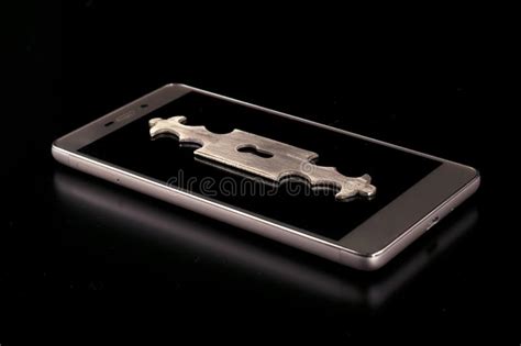 Smartphone With Lock Privacy Concept Encryption Key Security