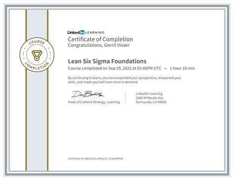 gerrit visser auf linkedin certificate of completion