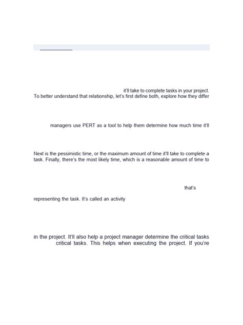 Pert And Cpm Pdf Project Management Information Science