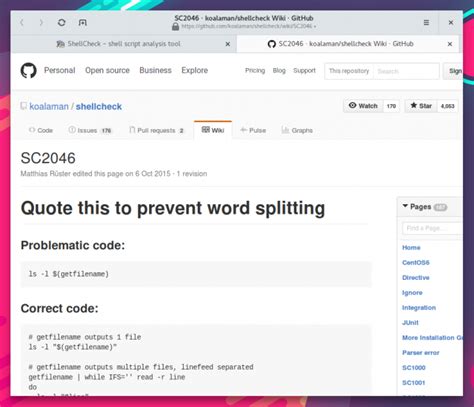 Shellcheck Hilft Beim Schreiben Handwerklich Sauberer Shell Skripte Linux Und Ich