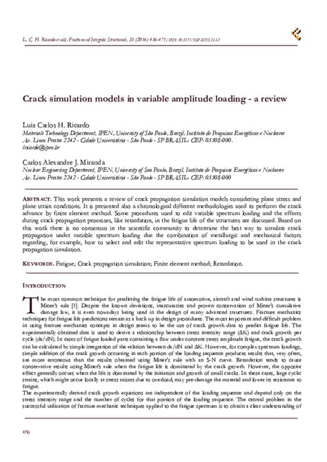 pdf crack simulation models in variable amplitude loading a review