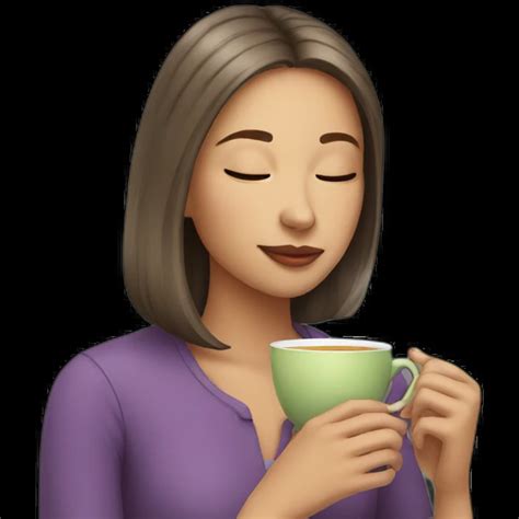 Girl Sipping Tea Emoji Ai Emoji Generator