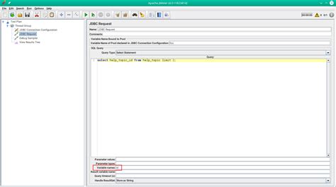 Apache Using Jmeter JDBC Parameter Values As Request Input