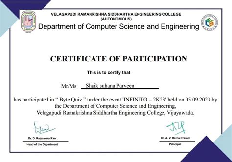 Infinito2k23 Vrsec Suhana Parveen Shaik