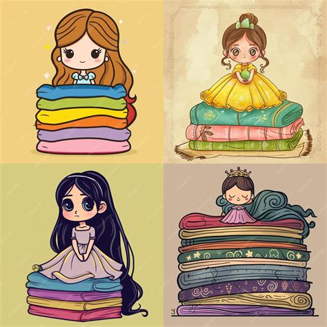 Premium Vector The Princess And The Pea