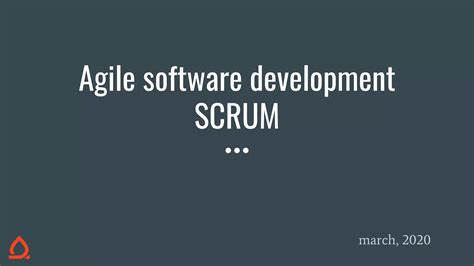 SCRUM Agile Software Development PPT