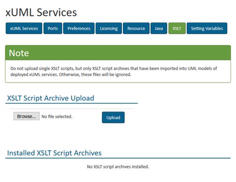 Deploying And Managing Xslt Scripts