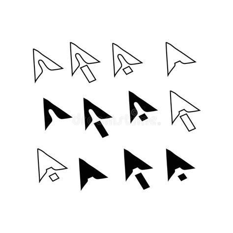 Free Vector Set And Collection Of Flat Mouse Cursor Pointer Element