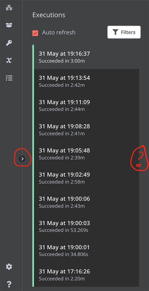 Collapse Executions Panel To Save Pixels When Viewing Saved Execution Details Feature Requests