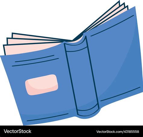 Blue Book Literacy Royalty Free Vector Image Vectorstock