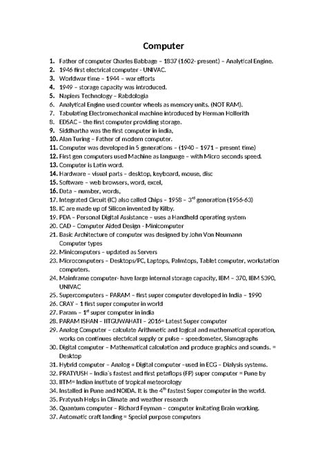 Pdo Preparation Nothing Computer 1 Father Of Computer Charles