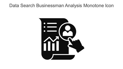 Data Search Businessman Analysis Monotone Icon In Powerpoint Pptx Png