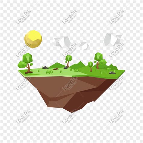Lowpoly 숲 공원 벡터 그림 Png 일러스트 무료 다운로드 Lovepik
