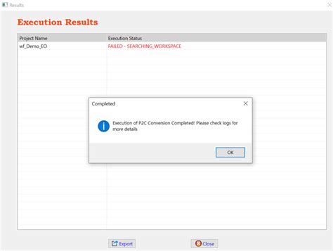 Error Failed Searchingworkspace While Converting Powercenter