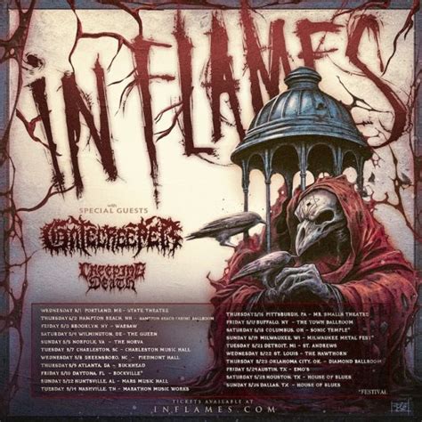 In Flames Spring 2024 Us Tour See The Dates