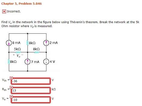 Solved Chapter Problem X Incorrect Find V In The Chegg Com