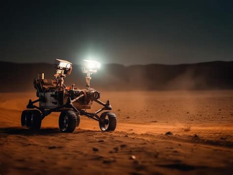 Premium Ai Image Rover On Mars Surface Exploration Of Red Planet