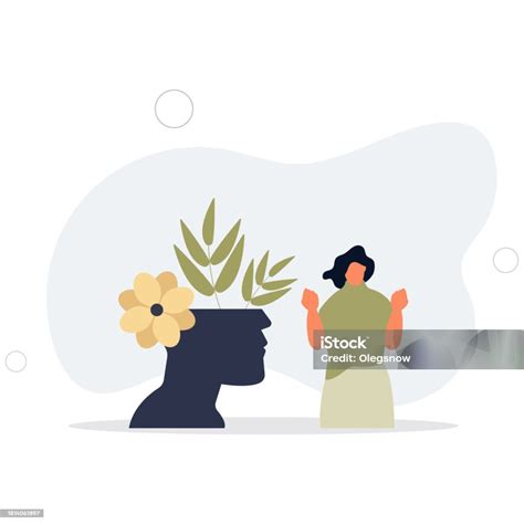 정신 위생 및 자기 계발 건강한 정신 이완 평면 벡터 일러스트 레이 션을 가진 캐릭터 Mental Wellbeing에 대한 스톡 벡터 아트 및 기타 이미지 Mental