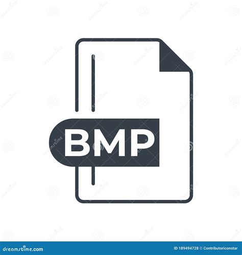 Bmp File Format Icon Bitmap Image File Extension Line Icon Stock