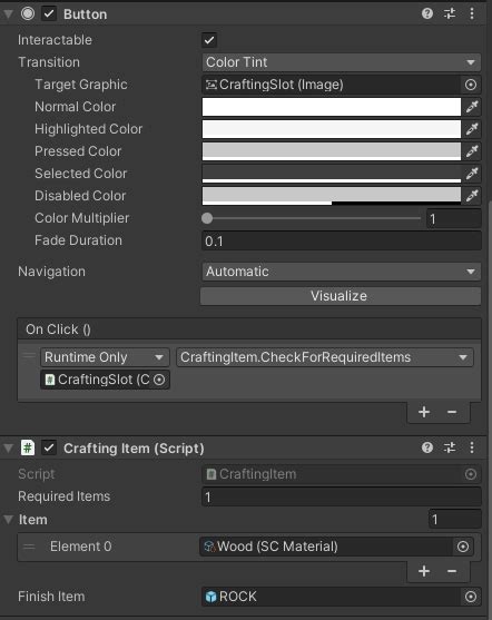 C Crafting System Not Working In Unity Why Stack Overflow
