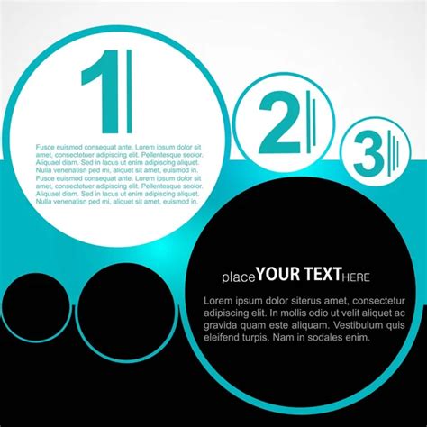 one two three vector progress background with numbers — stock vector