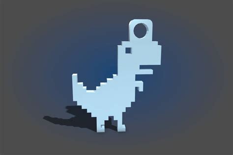 Dino 8 Bit Keychain 3dpea Dino 8 Bit Keychain 3dpea