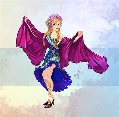 Belly Dancer Anna Disney Artwork Disney Fan Art Disney