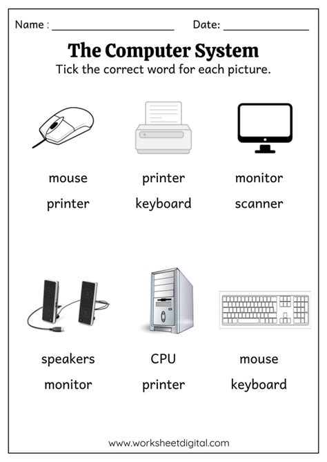 Ict Worksheets Worksheet Digital Science Worksheets Kindergarten