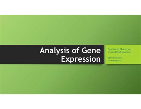 Ppt On Analysis Of Gene Expression Powerpoint Slides Learnpick India
