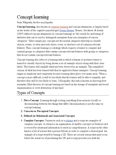Concept Learning Pdf