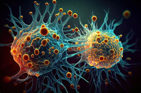 Premium Photo Cancer Cells Reproducing Fiction Generative Ai