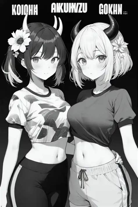 Ai Art The Playful Trio Akyuu Kosuzu And Urumi In Their Vibrant Outfits By