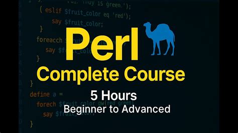 Perl Complete Course Full 5 Hours Tutorial For Beginners To Advanced 2025 Edition Youtube
