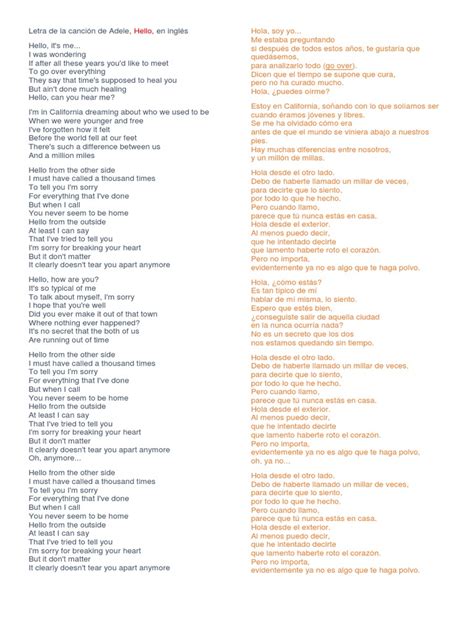 Letra De La Canción De Adele Pdf Ocio