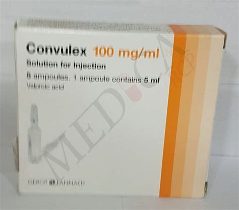 Medica Rcp Convulex Ampoules Indications Side Effects