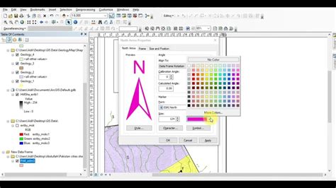 How To Add And Set North Arrow In Arcmap Arcgisbasic Arcgis Tutorials Youtube