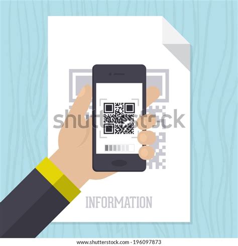 Flat Vector Illustration Concept Scanning Qr Stock Vector Royalty Free Shutterstock