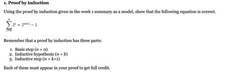 Solved Proof By Induction Using The Proof By Induction Chegg