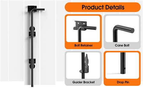 Youlvy 18 Cane Bolt Gate Drop Rod For Wood Fence Heavy Duty Gate