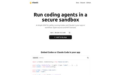 Vibekit使用入口地址 Ai网站最新工具和软件app下载