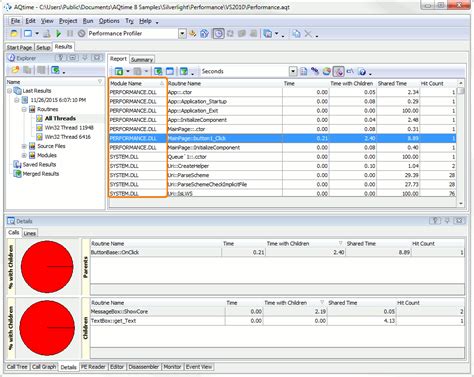 Profiling Silverlight Applications Tutorial 2 Analyzing Results