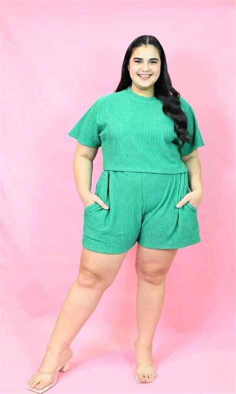 Plus Size Coordinates Cropped Top And Shorts Terno Womens Fashion Dresses And Sets Sets Or
