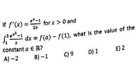 Solved If F X Ex 12x ﻿for X 0 ﻿and∫13ex2 1xdx F A F 1